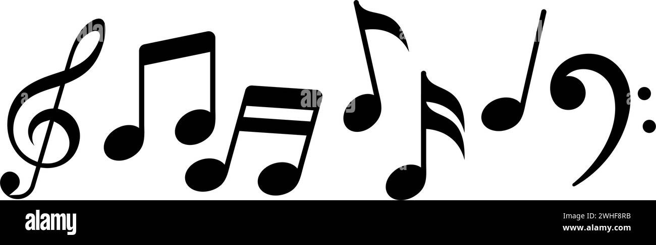 simple icon of musical notes Stock Vector Image & Art - Alamy