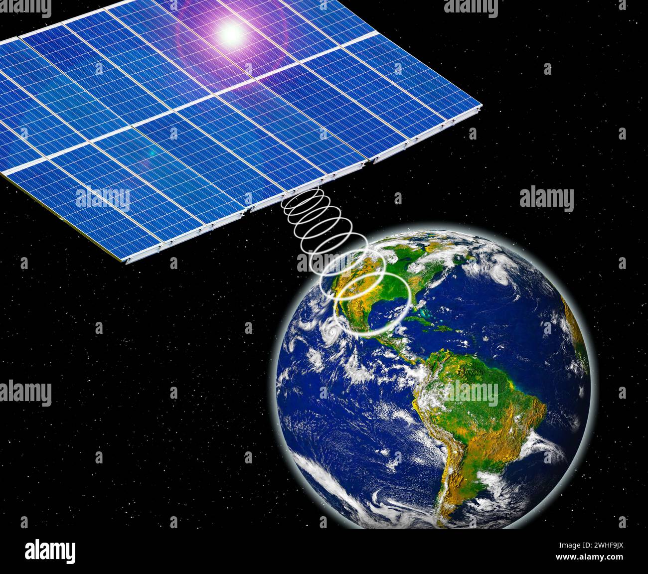 Solar energy, conceptual illustration Stock Photo - Alamy