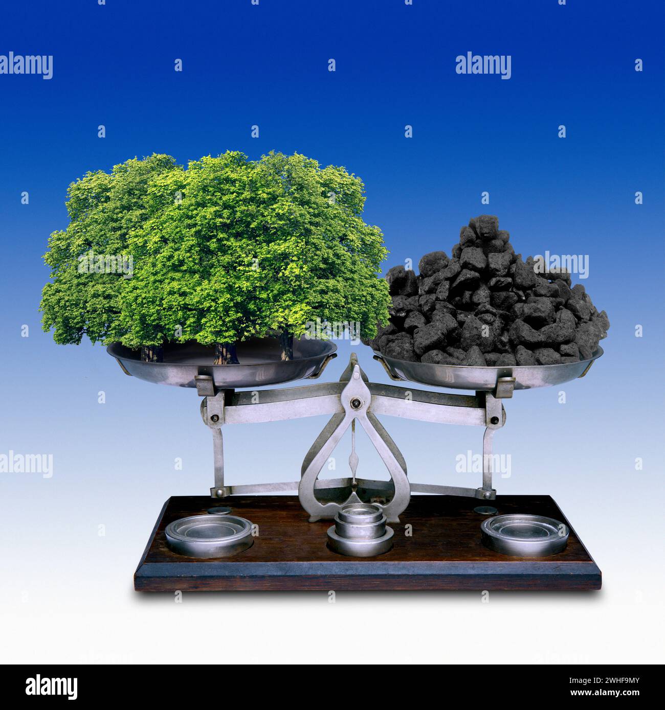 Offsetting carbon emissions, conceptual image Stock Photo - Alamy