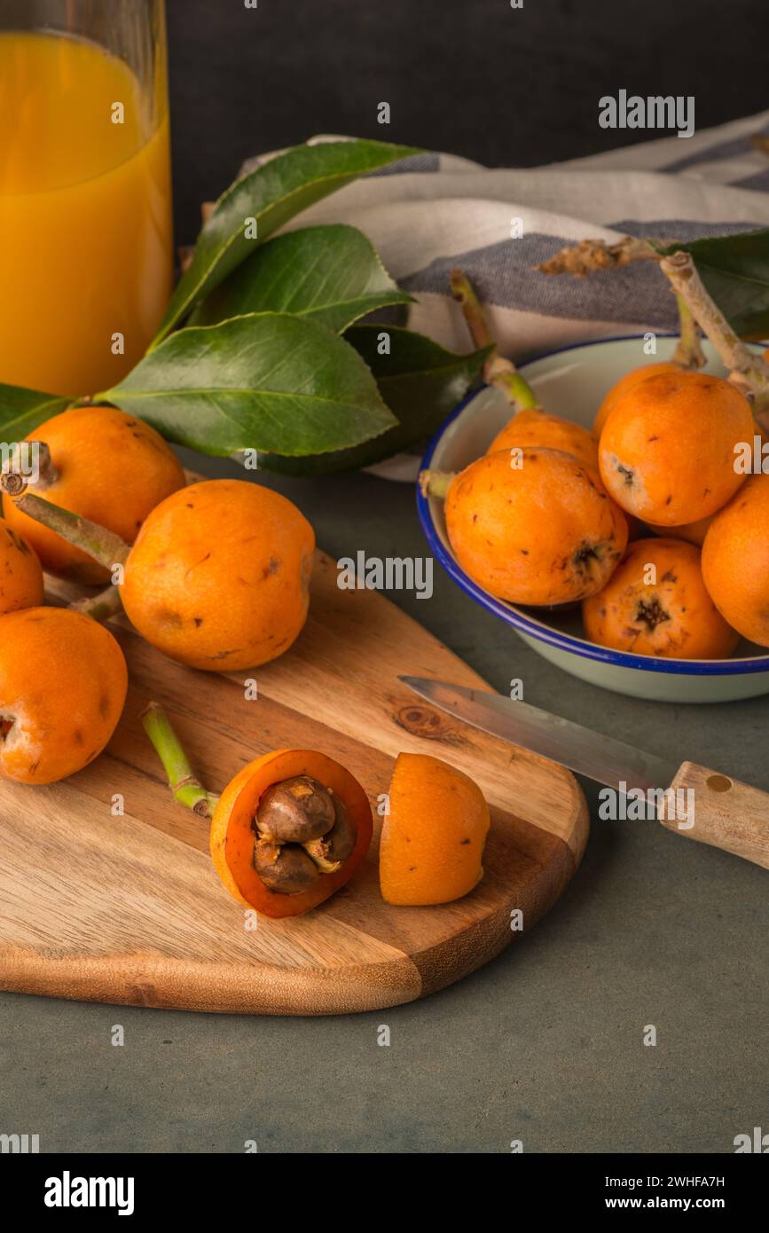 Loquats eriobotrya japonica hi-res stock photography and images - Alamy