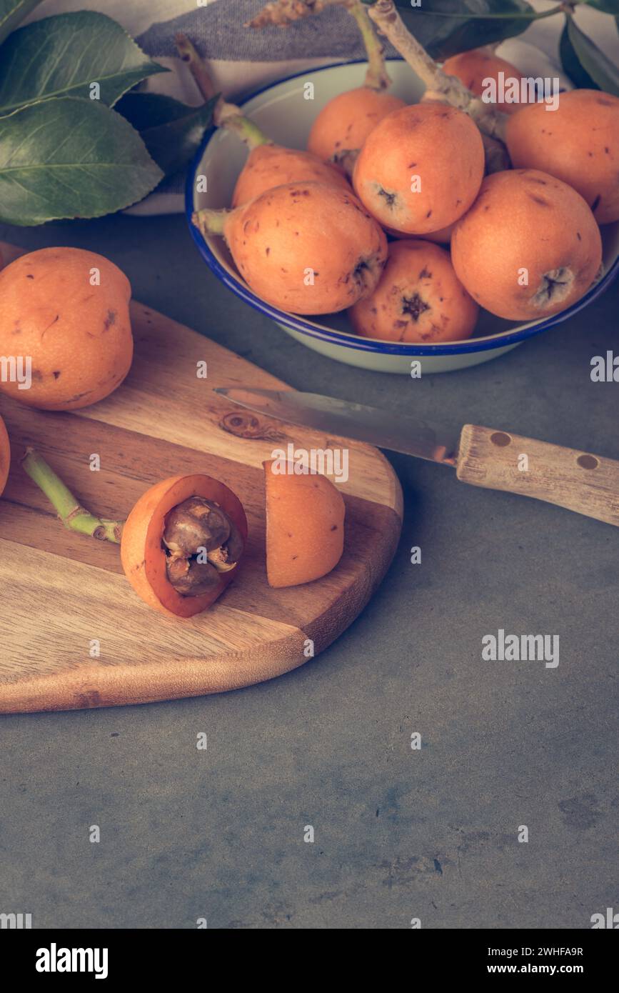 Loquats eriobotrya japonica hi-res stock photography and images - Alamy