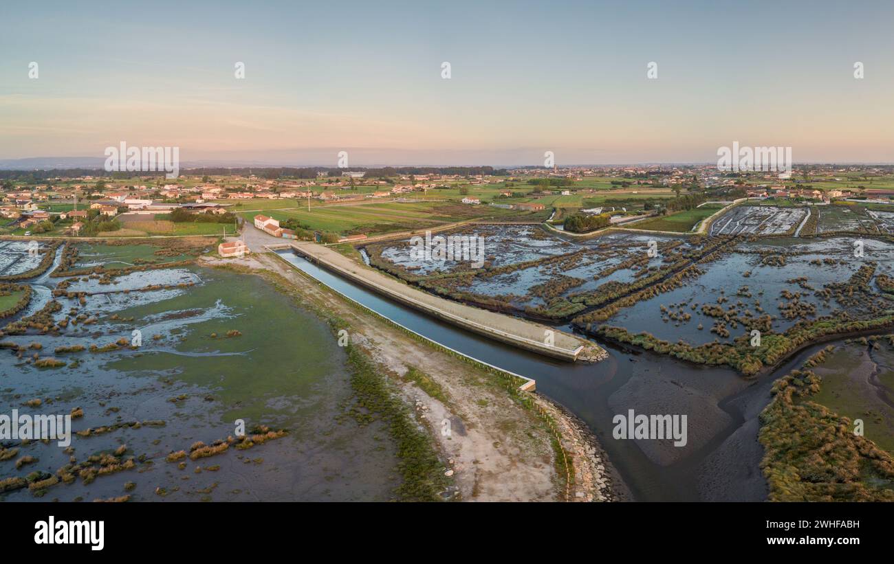 Aerial view aveiro lagoon sunset hi-res stock photography and images ...