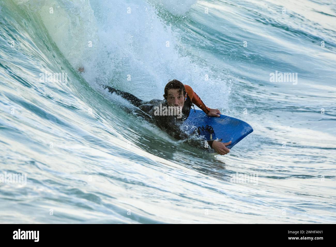 Bodyboarder in action Stock Photo - Alamy