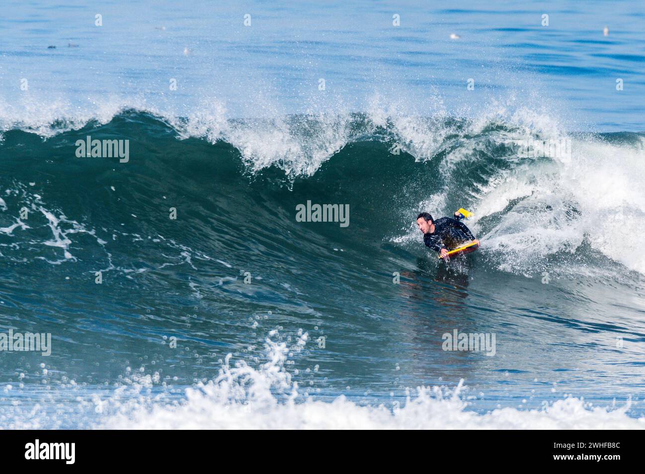 Bodyboarder in action Stock Photo - Alamy