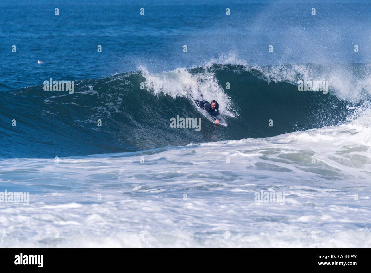 Bodyboarder in action Stock Photo - Alamy