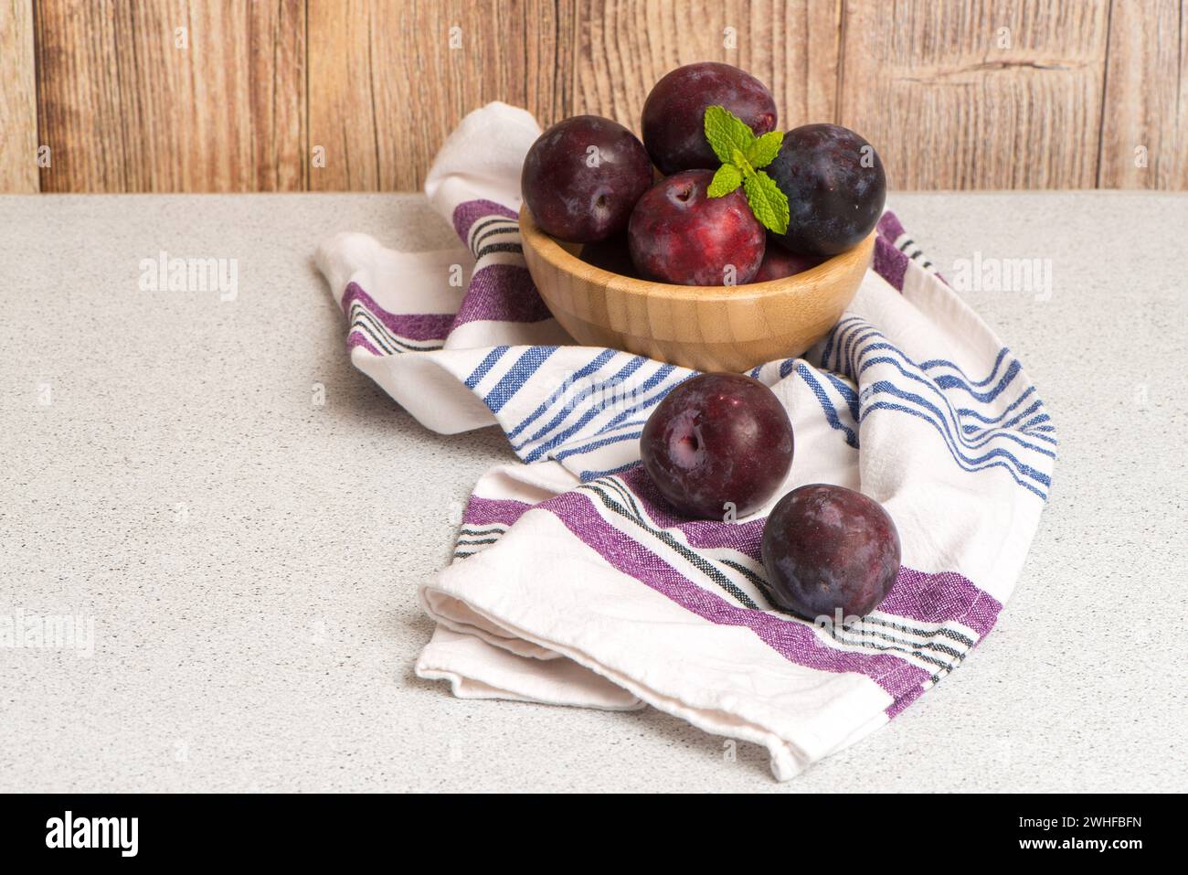 Delicious red plums Stock Photo - Alamy
