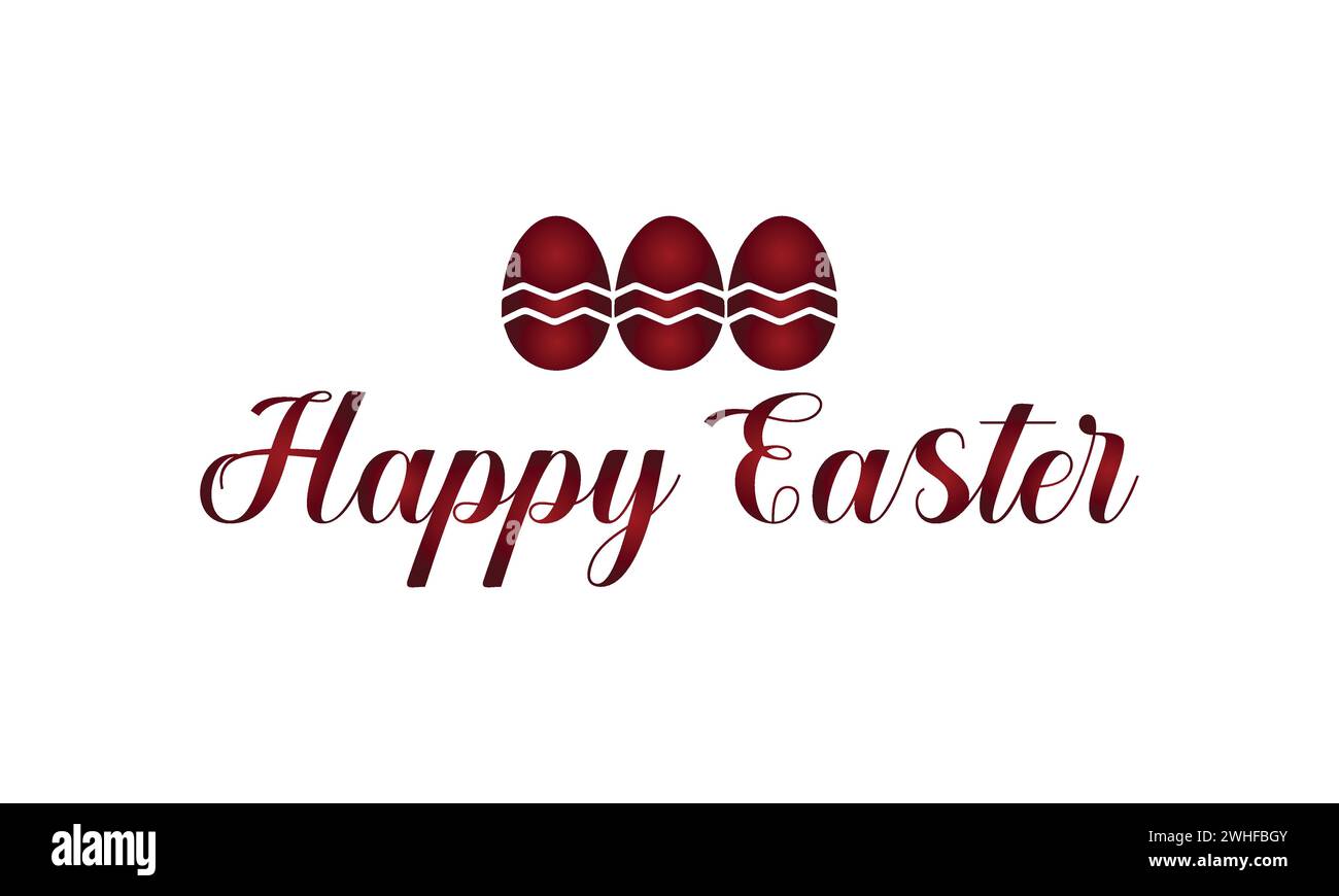 Happy Easter Beautiful Text Design And Gradient background Stock Vector ...