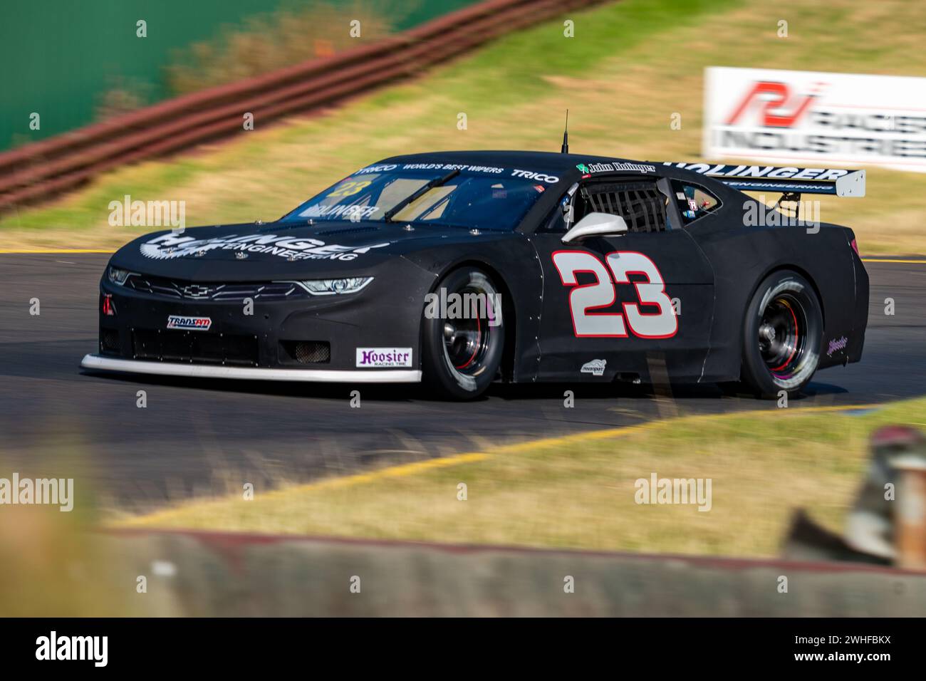 Sandown Park, Australia. 10 February, 2024. John Holing (#23) navigates ...
