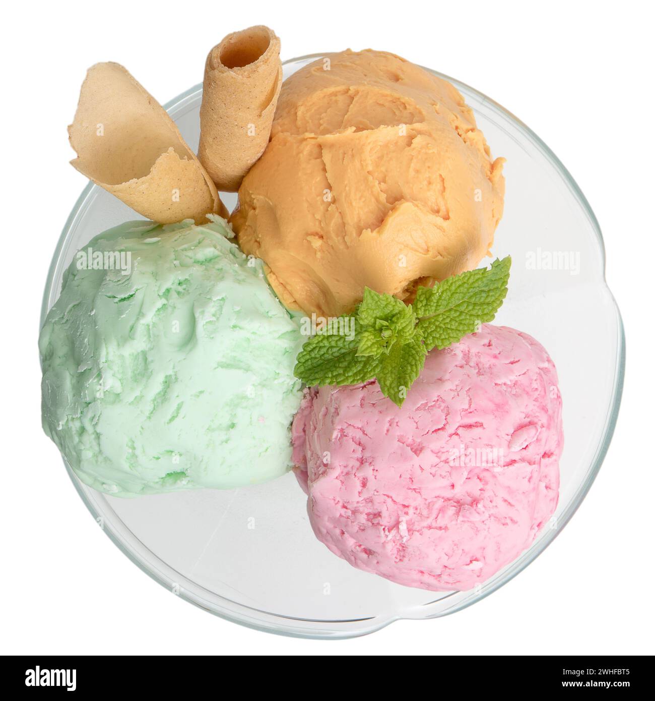 Ice cream chocolate sauce bowl Cut Out Stock Images & Pictures - Alamy