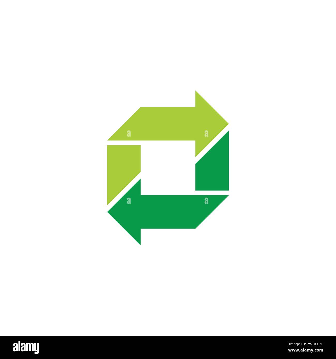 rotate green recycle arrow symbol icon vector Stock Vector Image & Art - Alamy