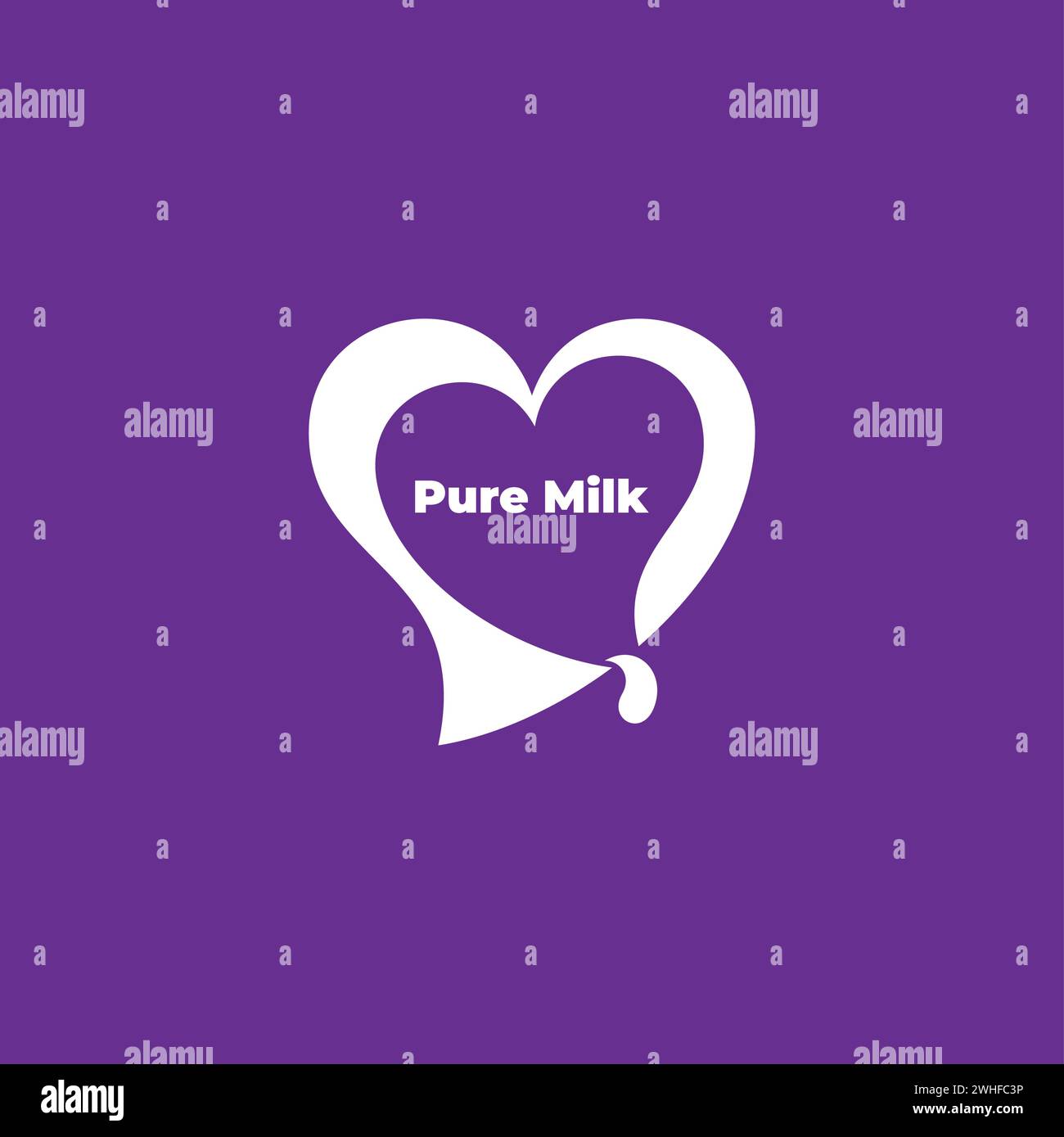 love pure milk liquid symbol vector Stock Vector Image & Art - Alamy