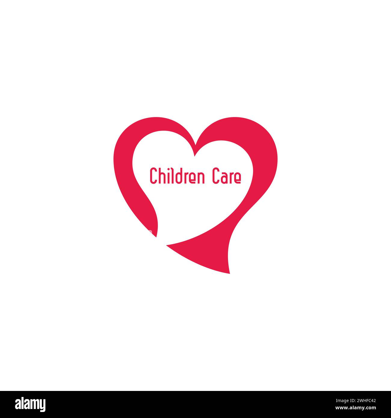 Child holding symbol love Stock Vector Images - Alamy