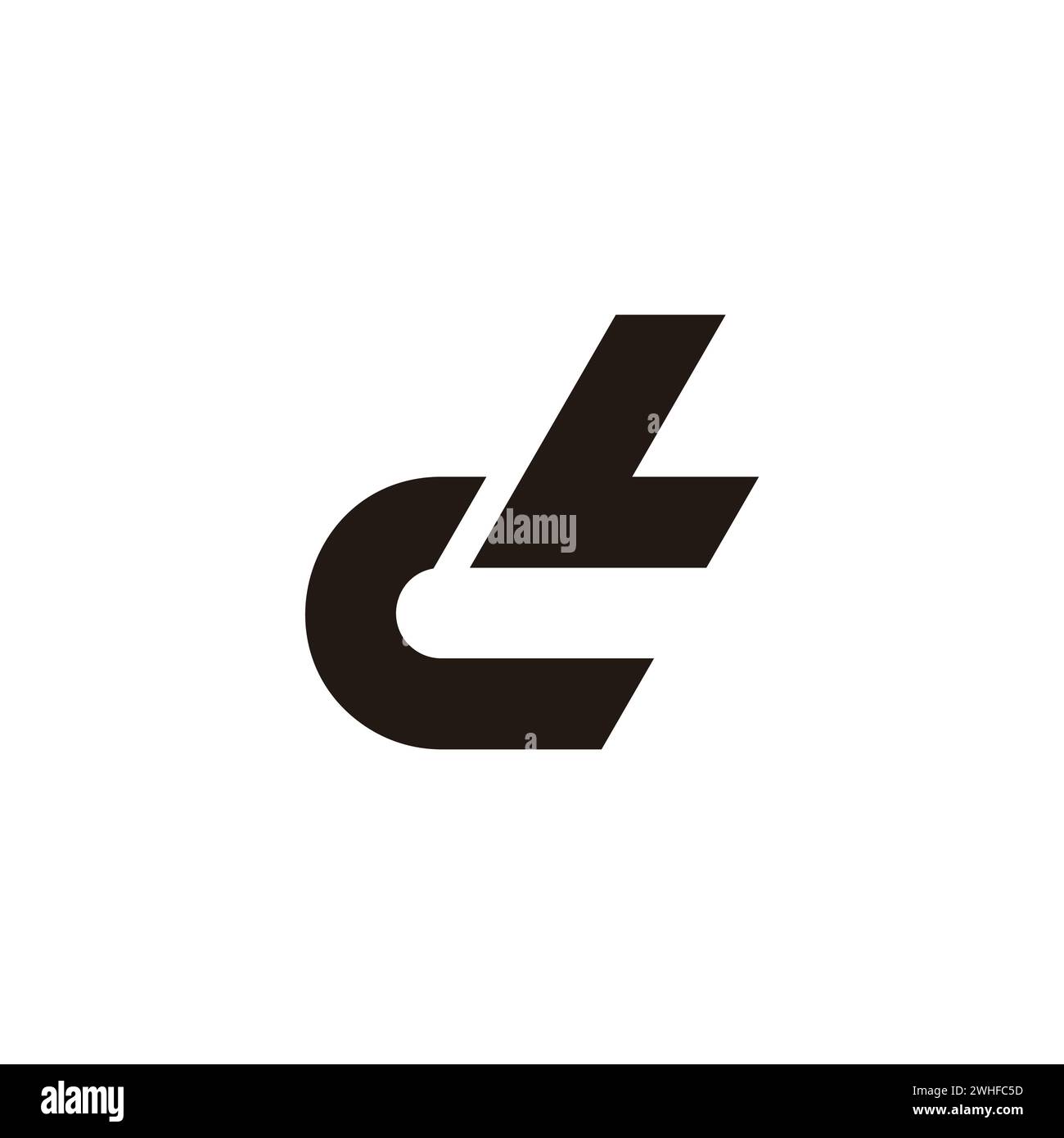 letter cl simple geometric linked logo vector Stock Vector Image & Art ...