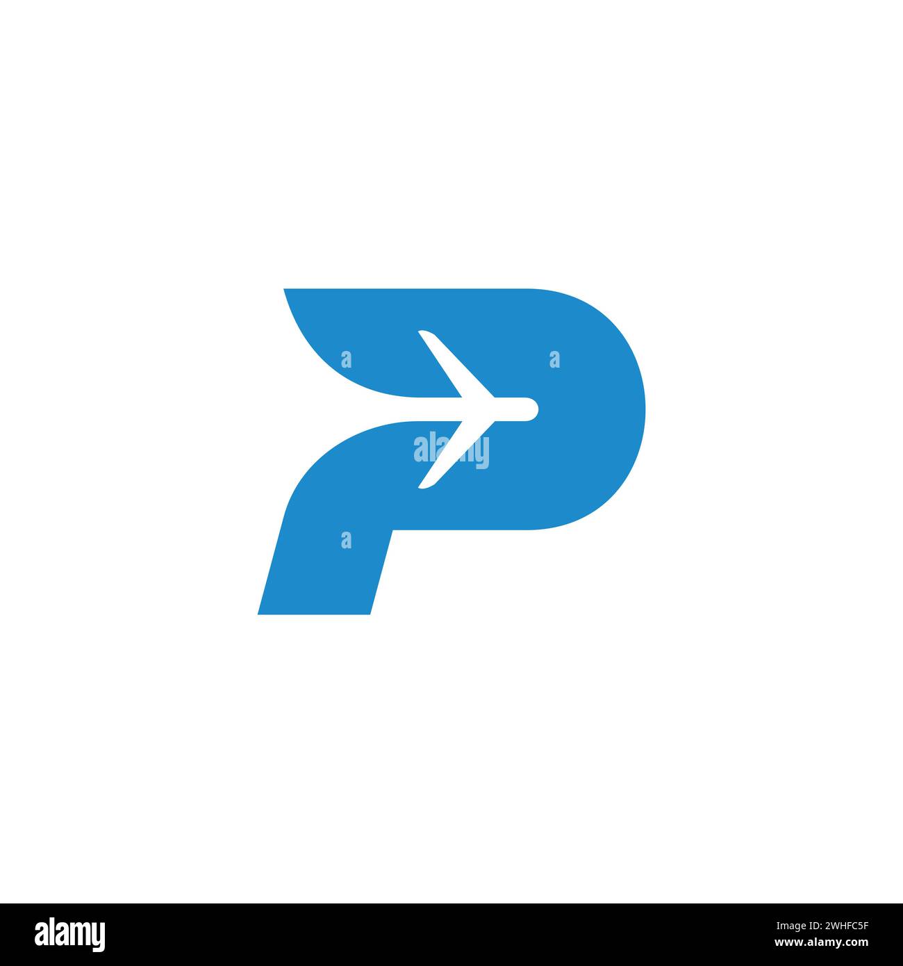 letter p airplane swoosh logo vector Stock Vector Image & Art - Alamy
