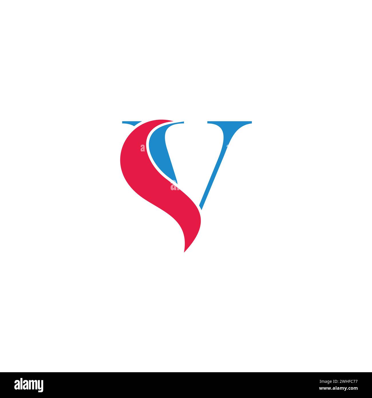 letter sv abstract curves colorful logo vector Stock Vector Image & Art ...