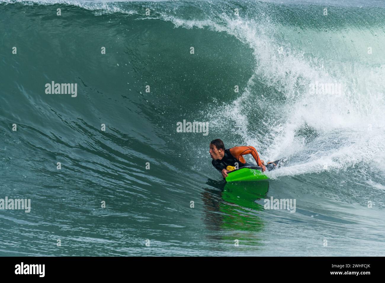 Bodyboarder in action Stock Photo - Alamy