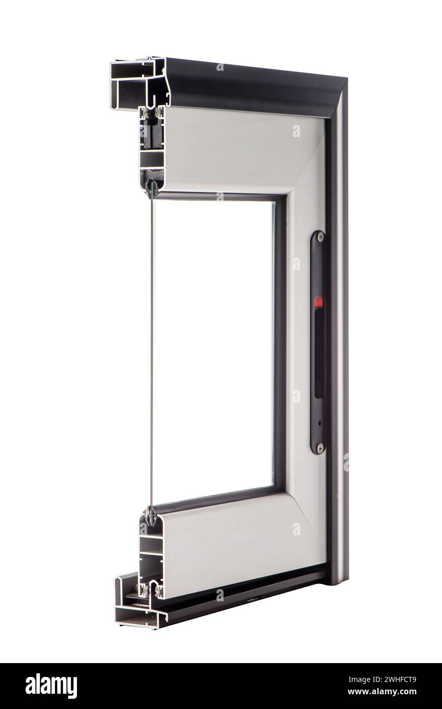 Aluminium window sample Stock Photo - Alamy
