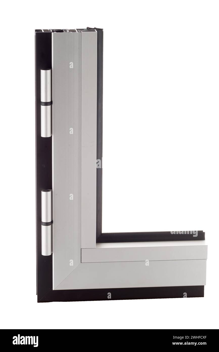 Cross section of aluminum profile for window hi-res stock photography ...