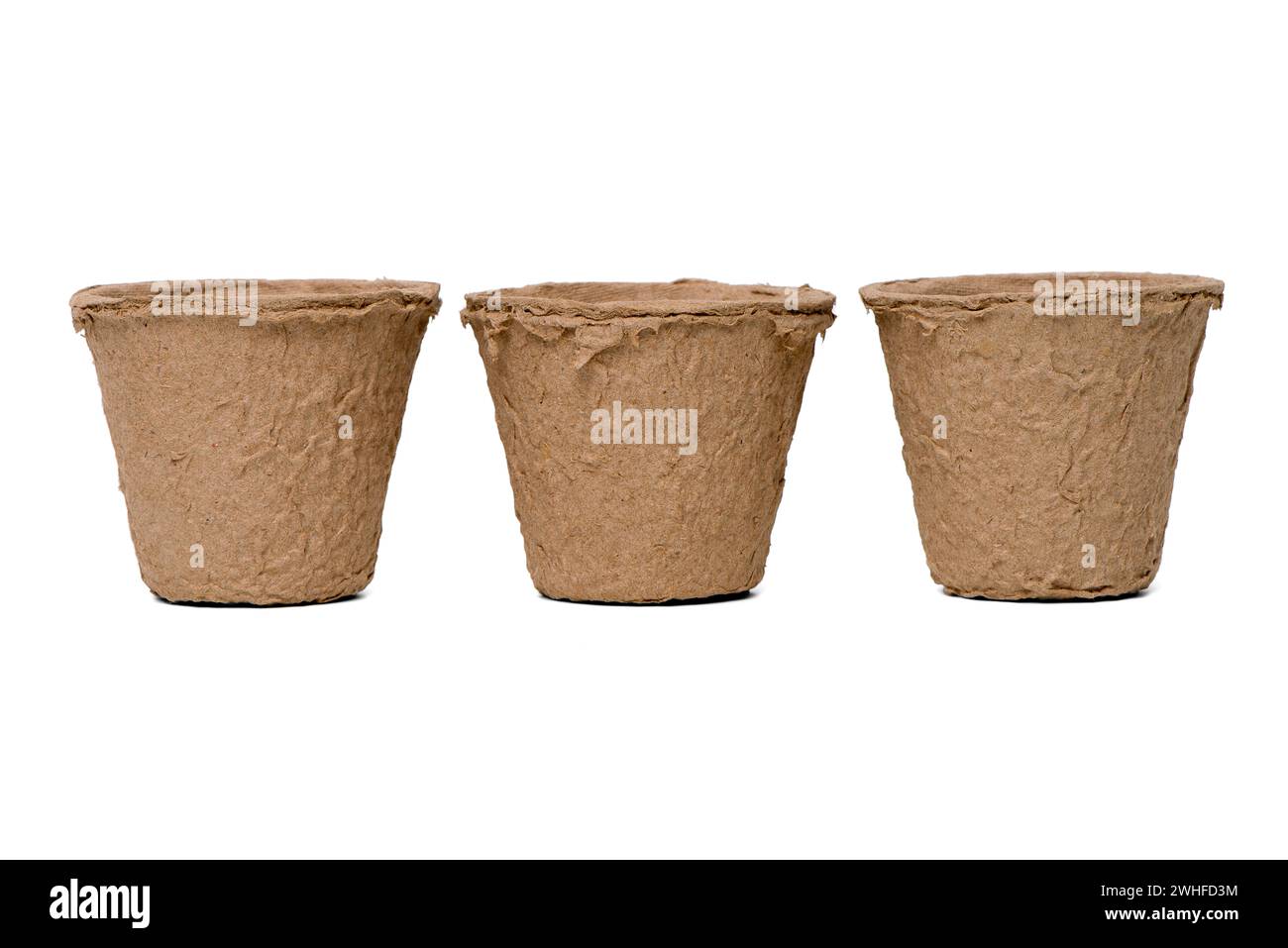 Three paper recycle pots Stock Photo - Alamy