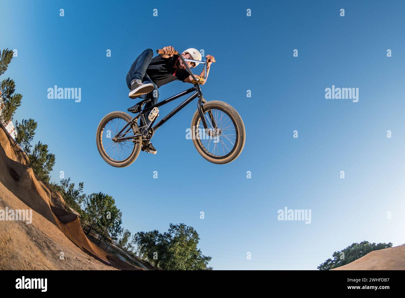 Bmx bike jump hi-res stock photography and images - Alamy