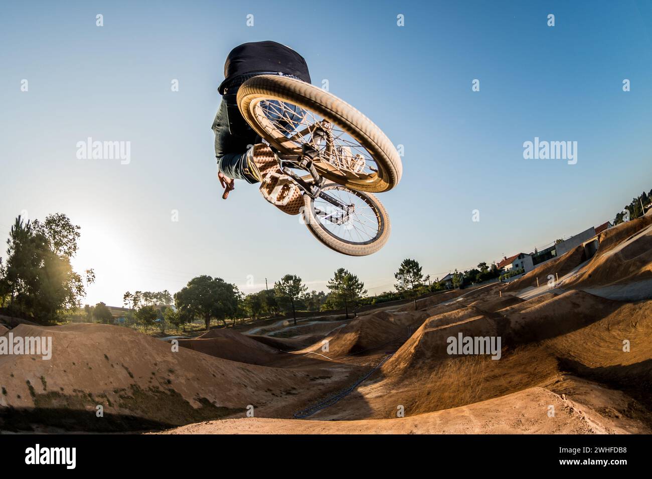BMX Bike Stunt Table Top Stock Photo - Alamy