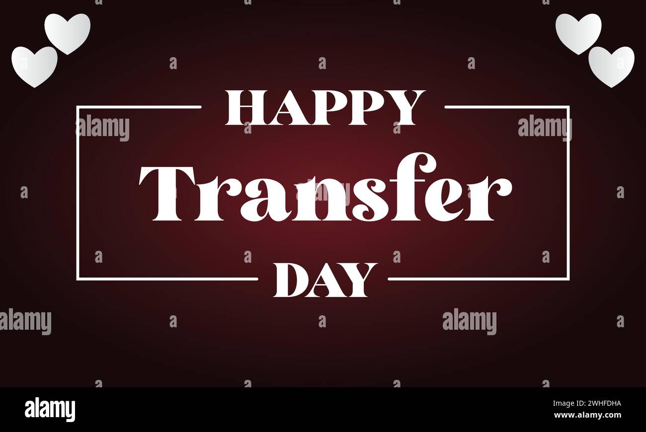 Transfer Day Stylish Text illustration Design Stock Vector Image & Art ...