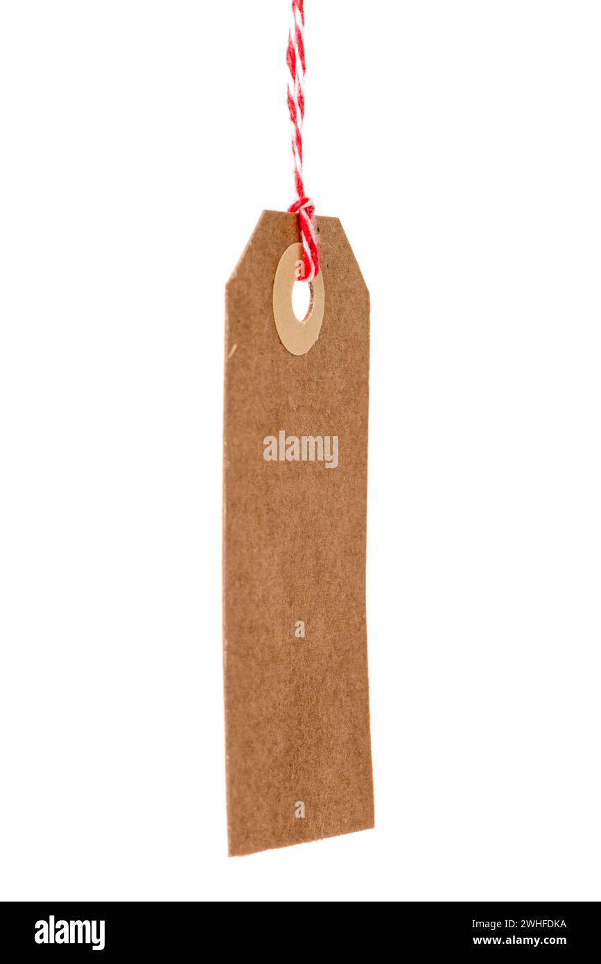 Recycled paper tag Stock Photo - Alamy