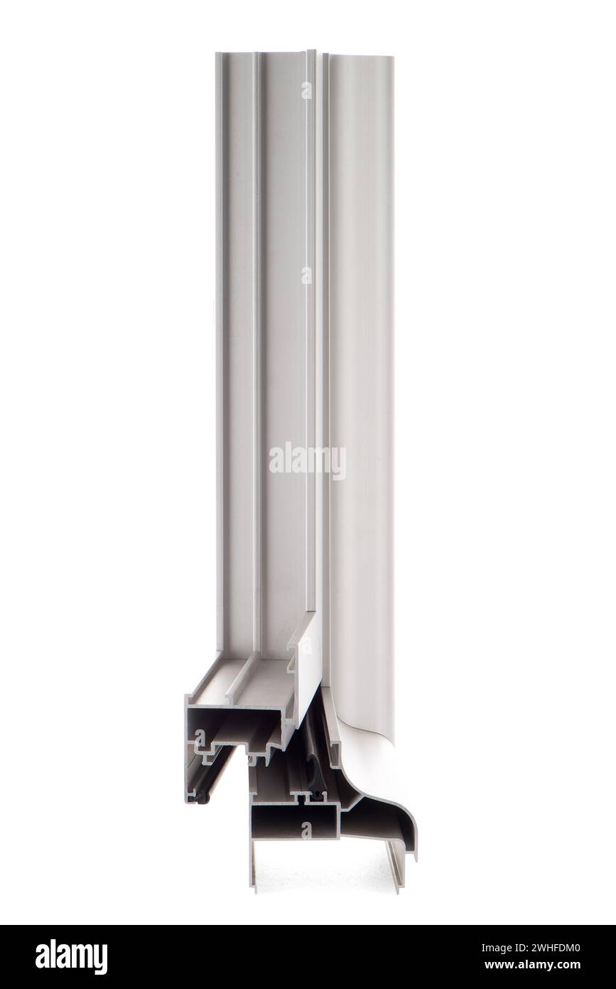 Cross section of aluminum profile for window hi-res stock photography ...