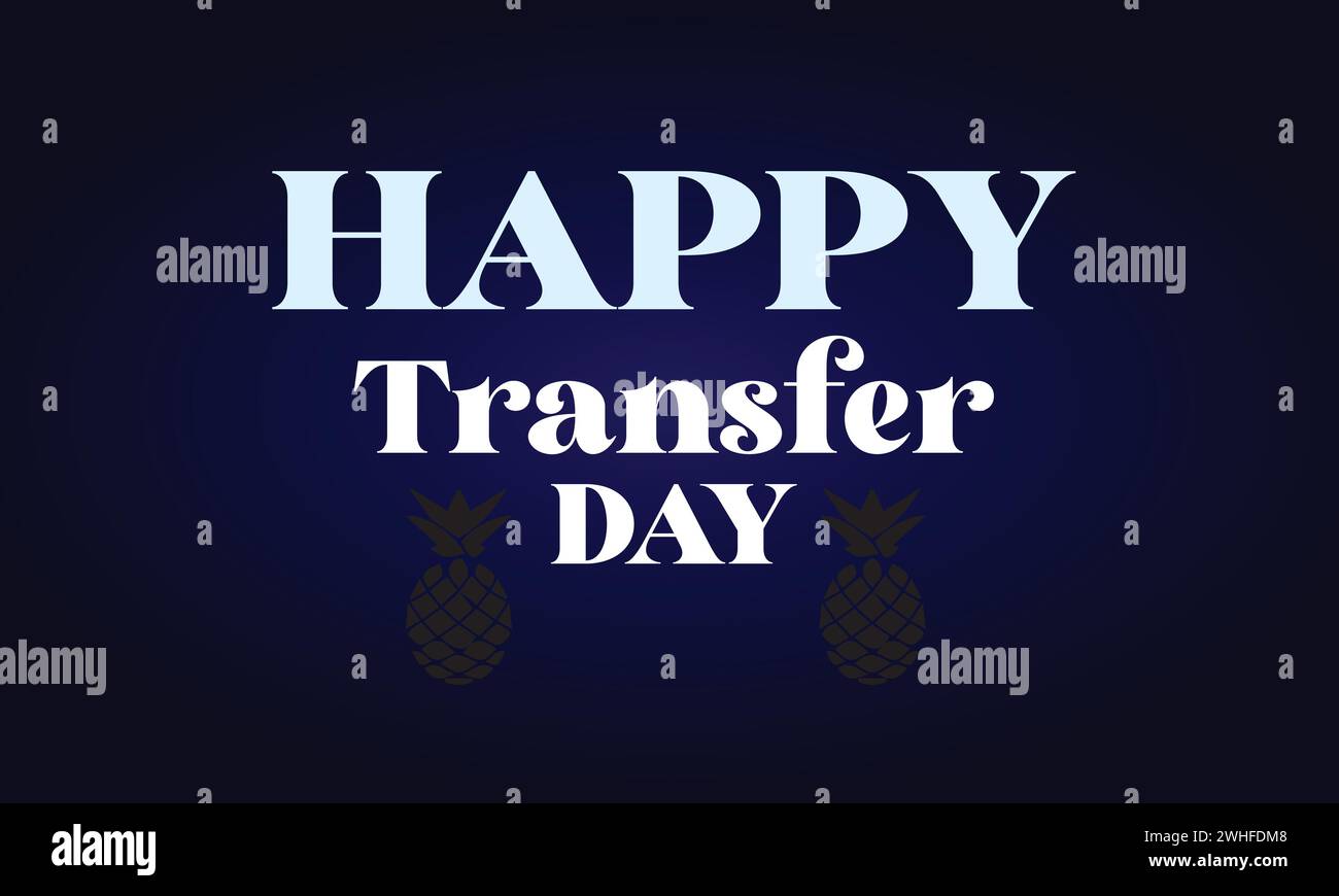 Transfer Day Stylish Text illustration Design Stock Vector Image & Art ...