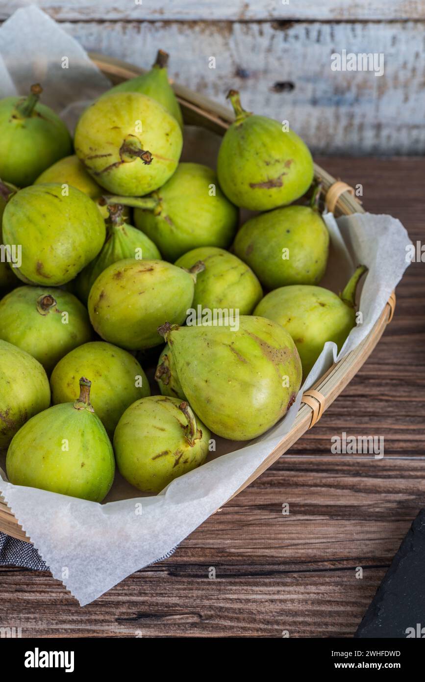Delicious figs on kitchen coutertop Stock Photo - Alamy