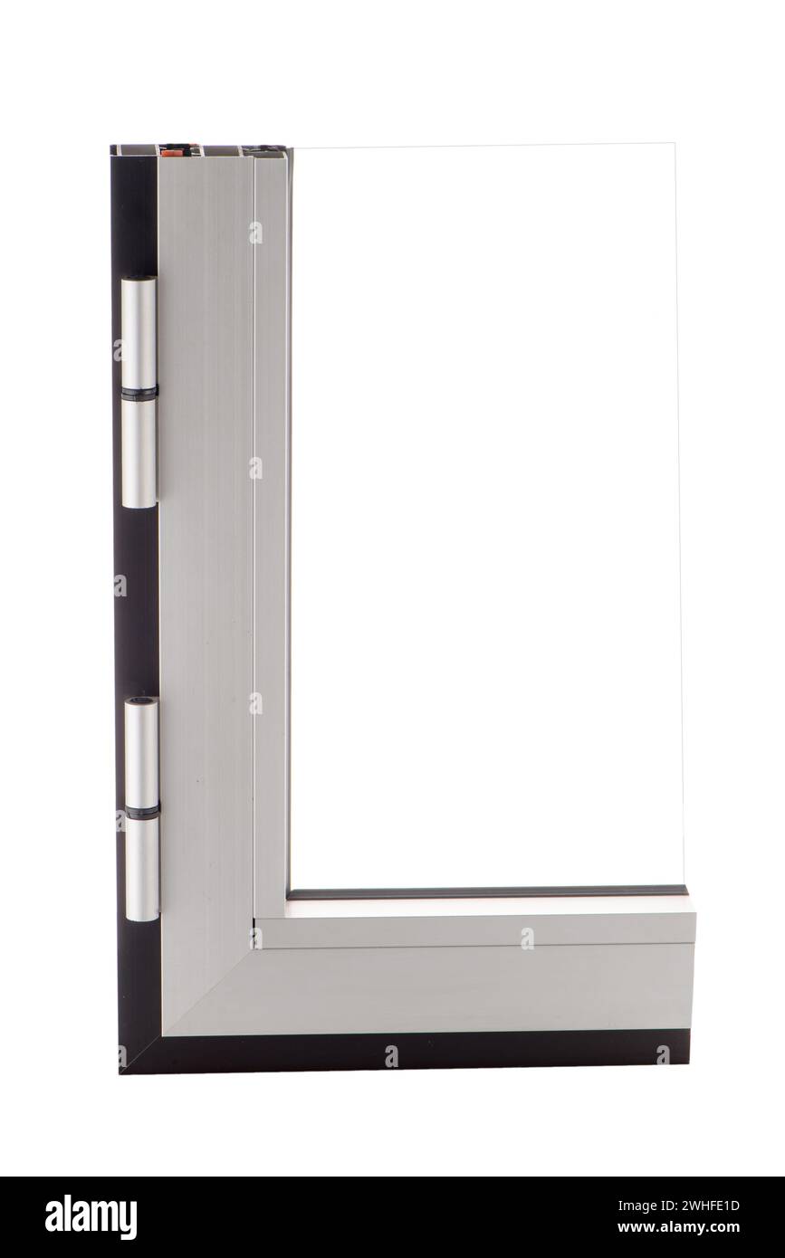 Aluminium window sample Stock Photo - Alamy