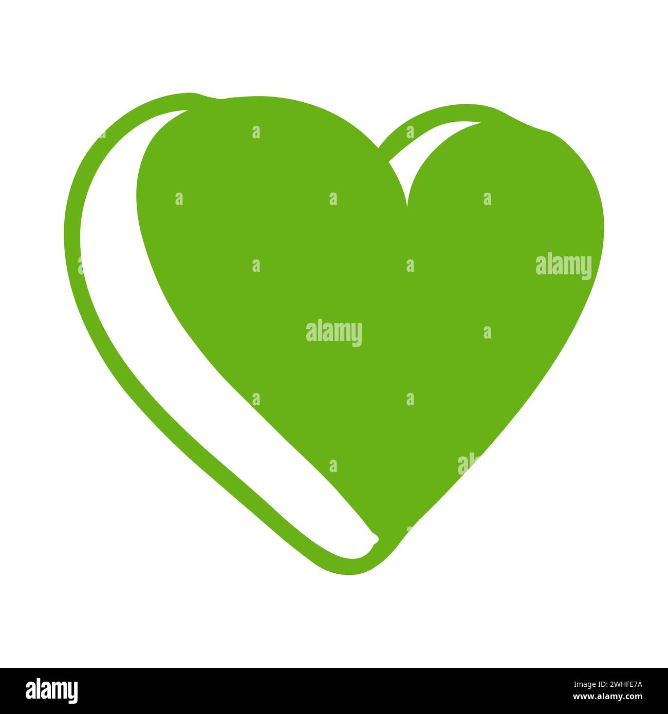 Green Designer Heart Icon Stock Vector Image & Art - Alamy