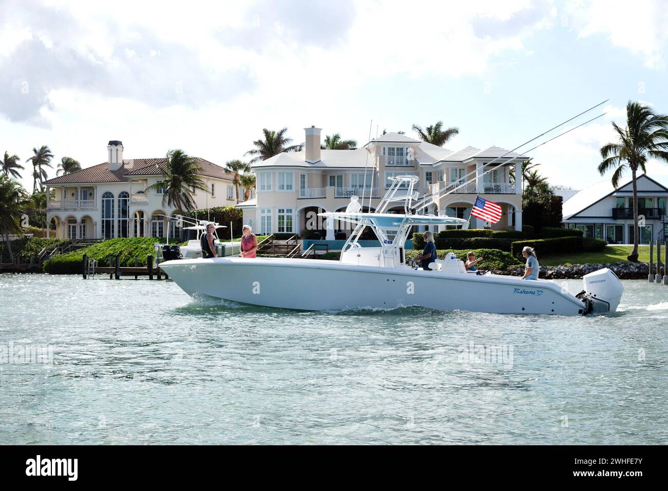 Jupiter Sound, Florida, USA. 3rd Feb, 2024. A Bahama 37 powerboat ...