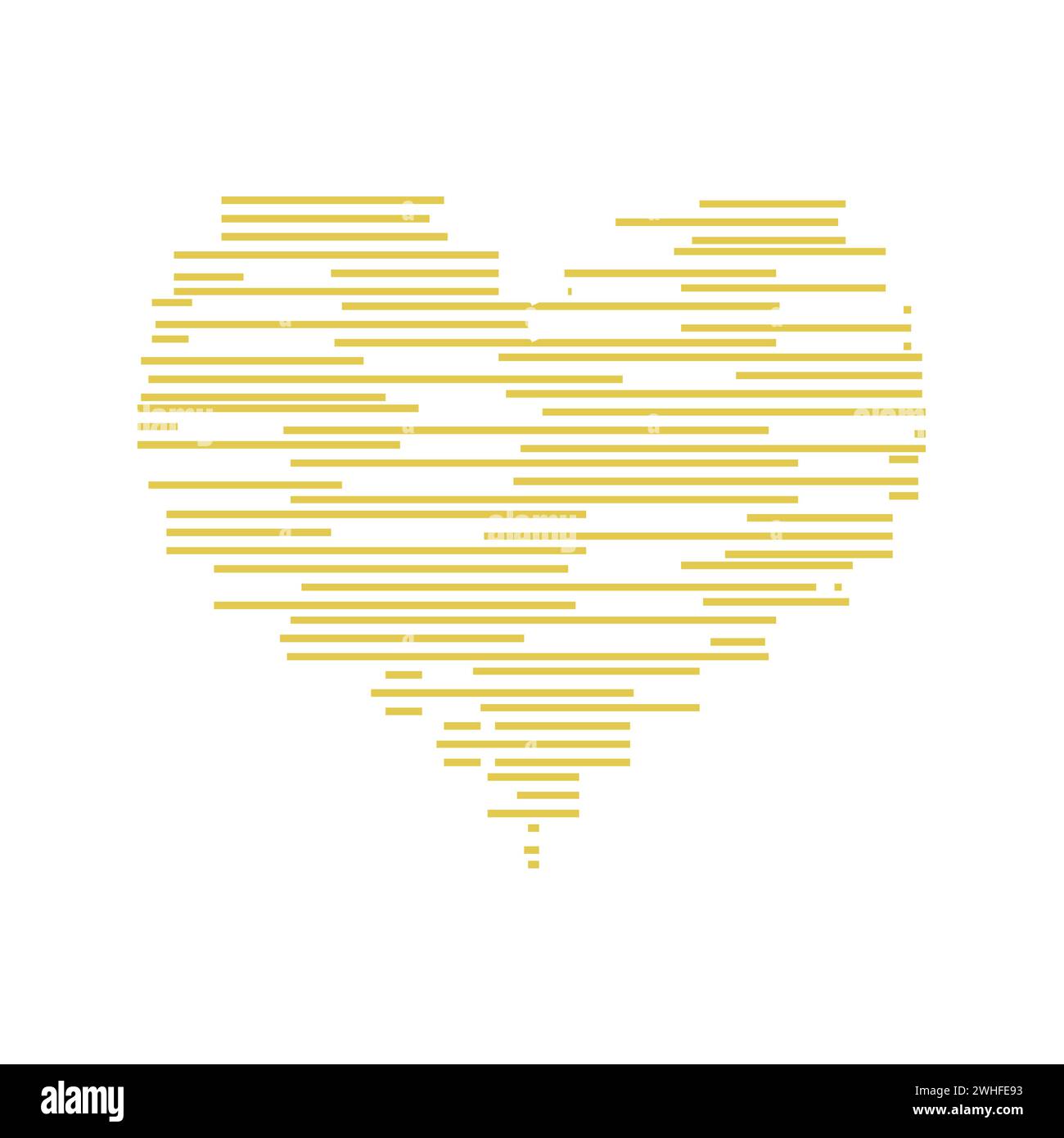 Horizontal Line Patterned Heart Icon Stock Vector Image & Art - Alamy