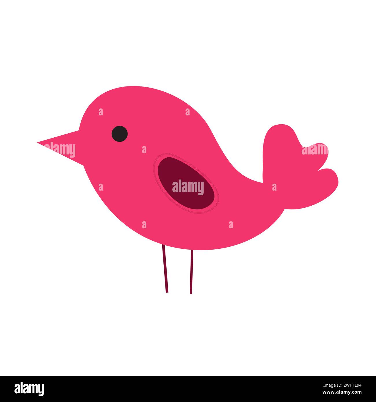 Exotic bird and pink Stock Vector Images - Alamy