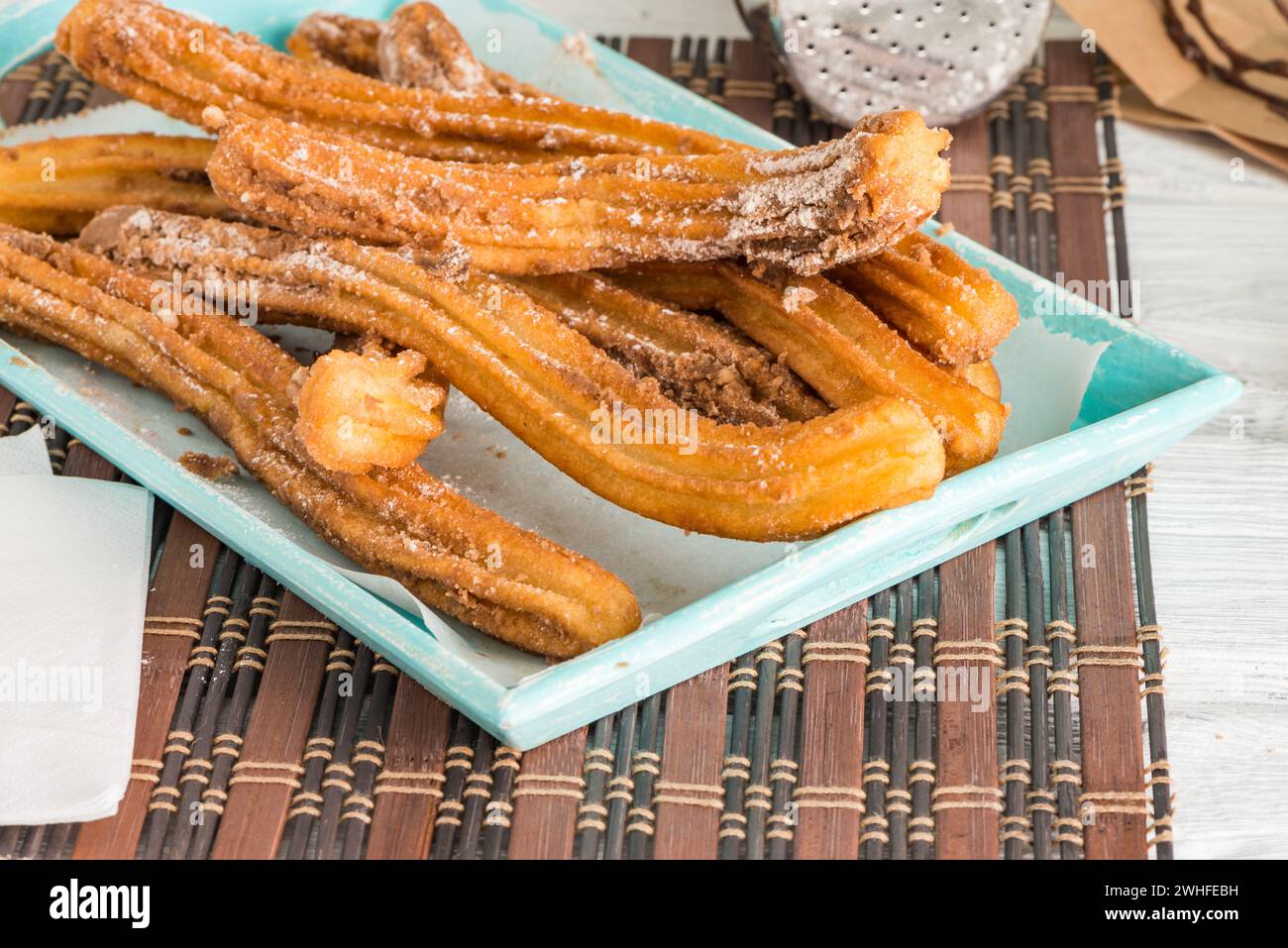 Churros and cream hi-res stock photography and images - Alamy