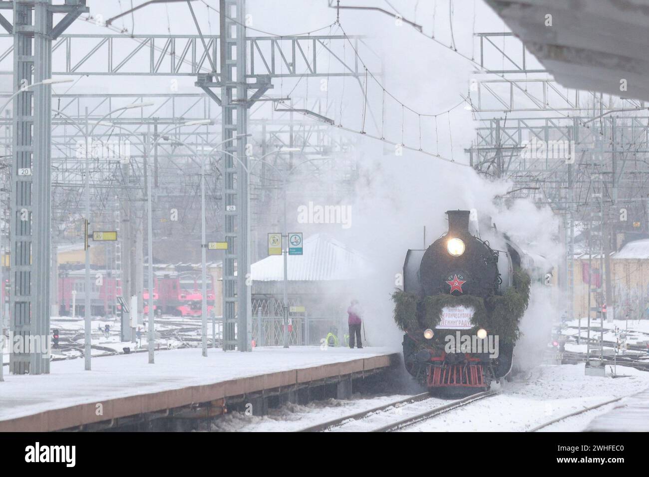 Saint Petersburg, Russia. 7th Feb, 2024. Lo?omotive seen during a ...