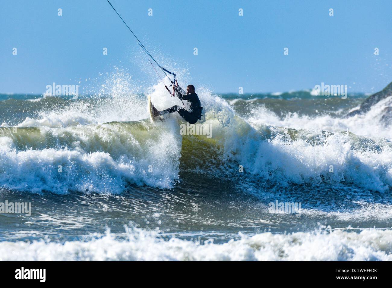Kiter riding kite on hi-res stock photography and images - Alamy