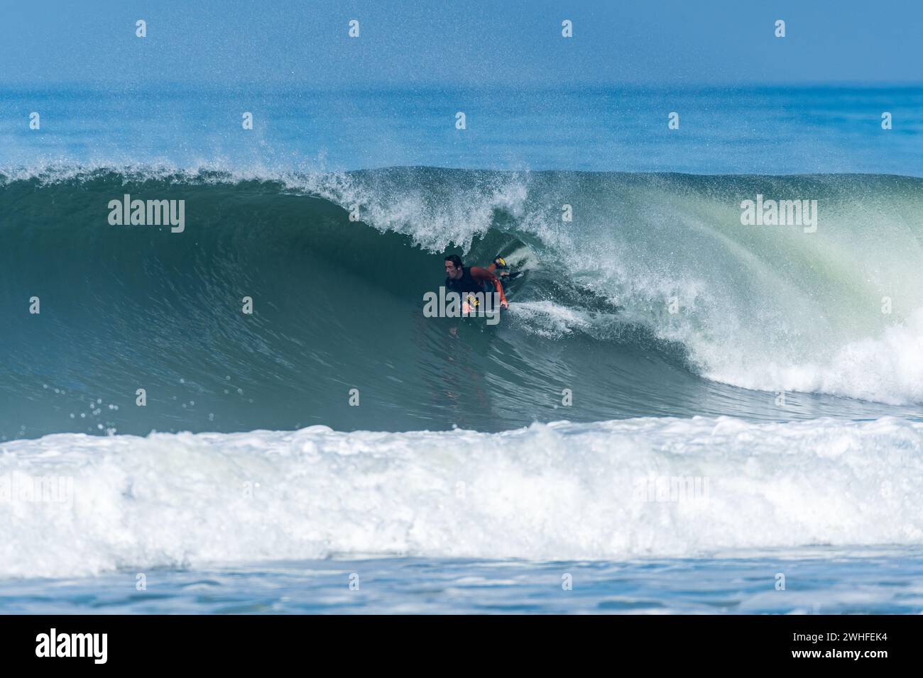 Bodyboarder in action Stock Photo - Alamy