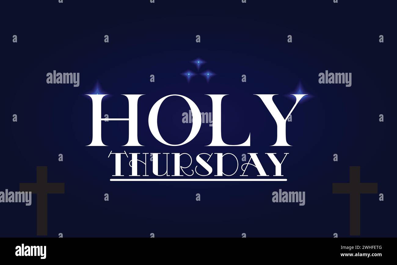 Holy Thursday Stylish Text Design Stock Vector Image & Art - Alamy