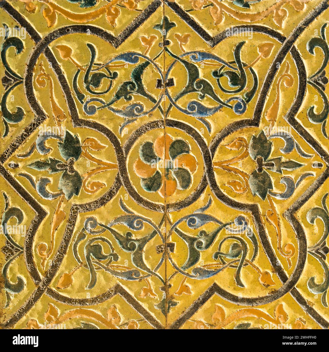 Vintage spanish tiles Stock Photo - Alamy