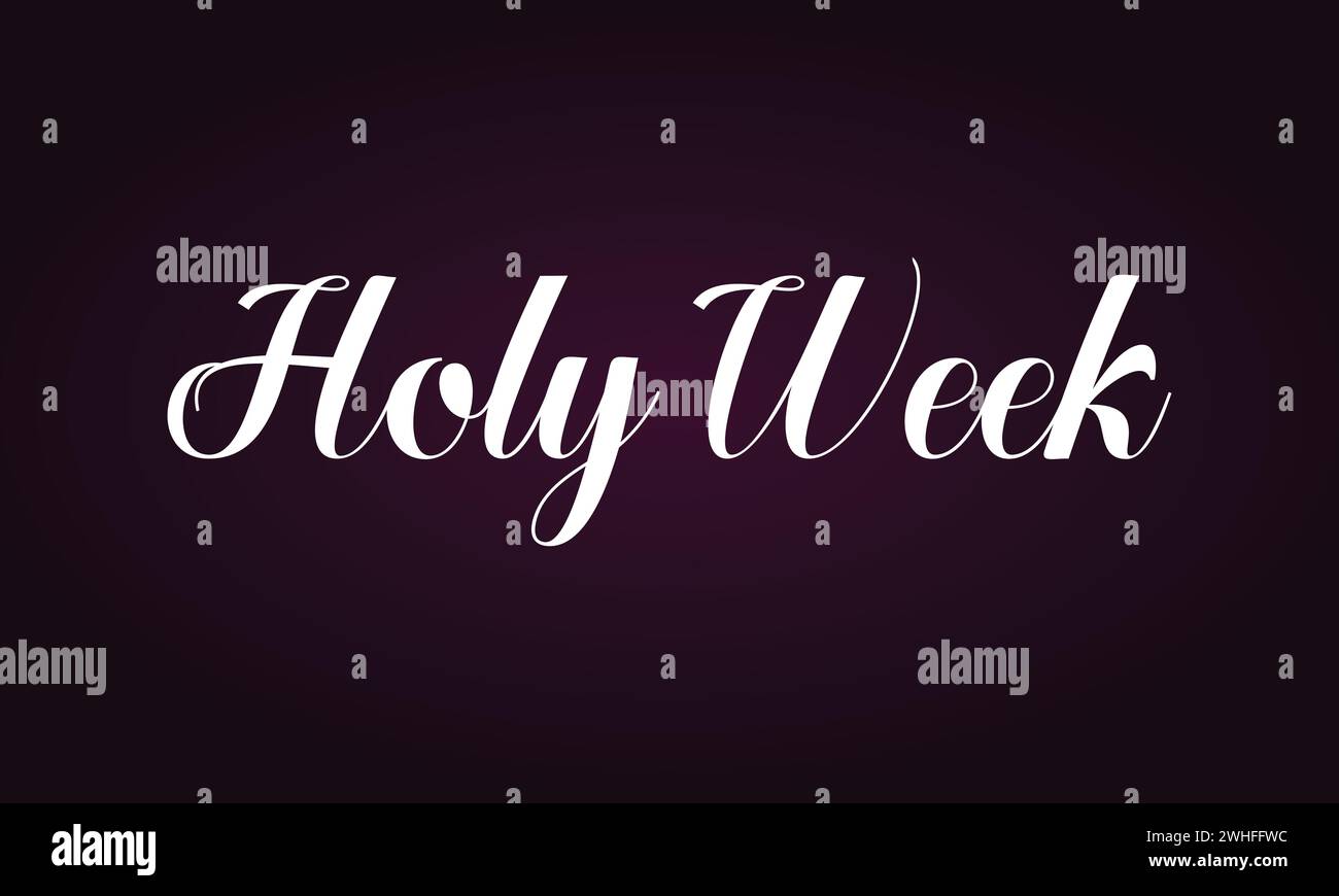 Holy Week Text Design And Gradient background Stock Vector Image & Art ...