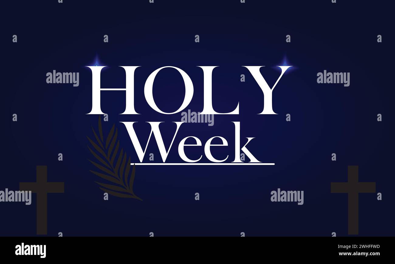 Holy Week Text Design And Gradient background Stock Vector Image & Art ...