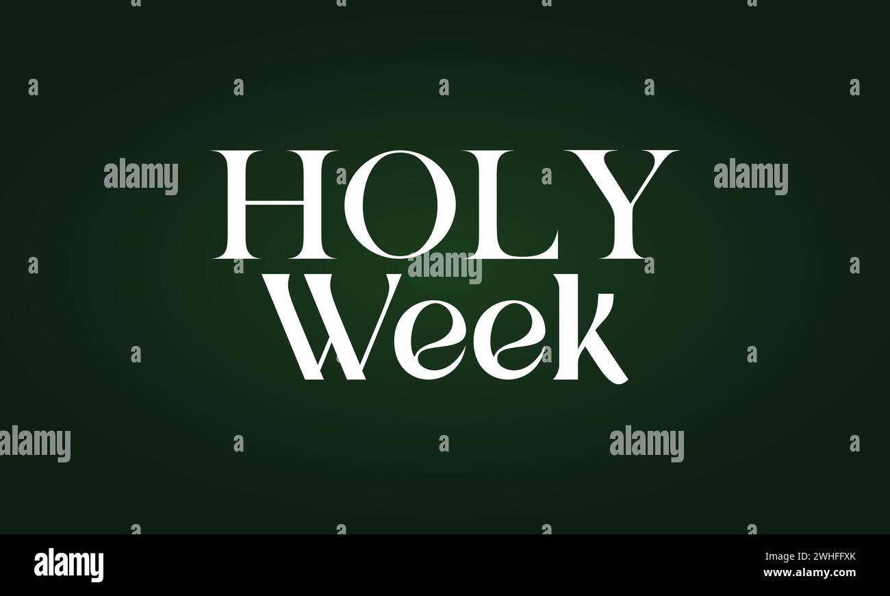 Holy Week Text Design And Gradient background Stock Vector Image & Art ...