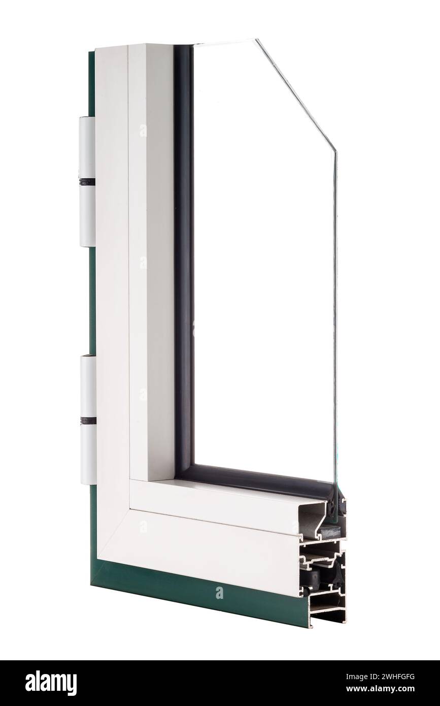 Aluminium window sample Stock Photo - Alamy