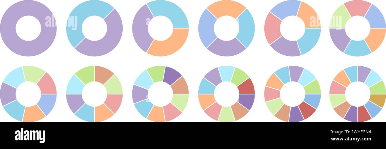 various pie charts for graphic information Stock Vector Image & Art - Alamy