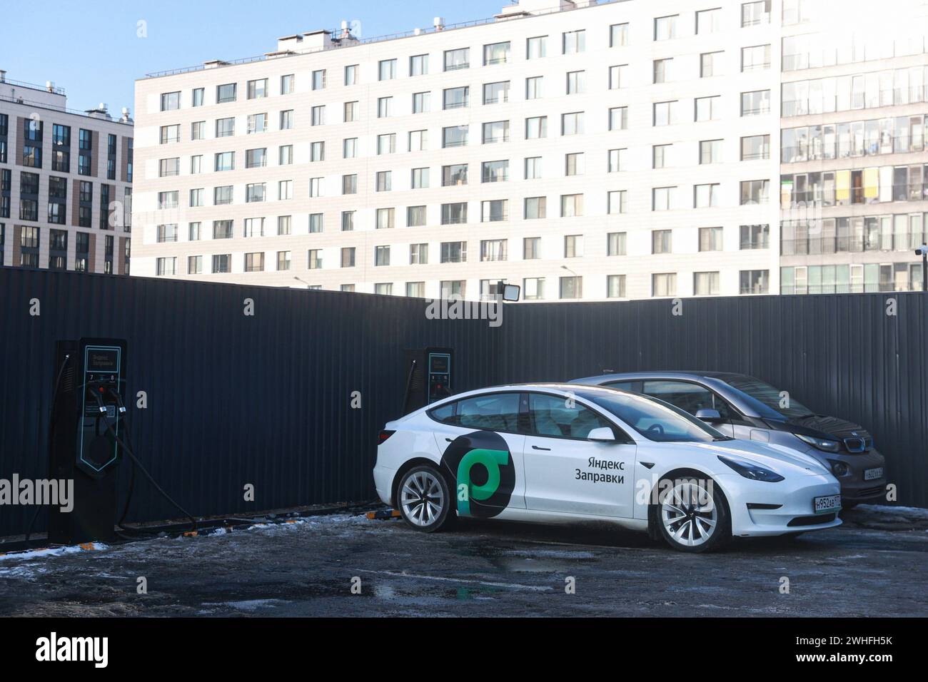 Saint Petersburg, Russia. 08th Feb, 2024. Tesla is seen at Yandex ...