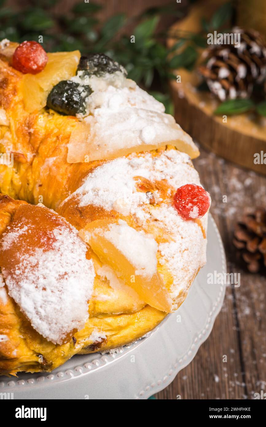 Bolo do Rei or King's Cake Stock Photo - Alamy