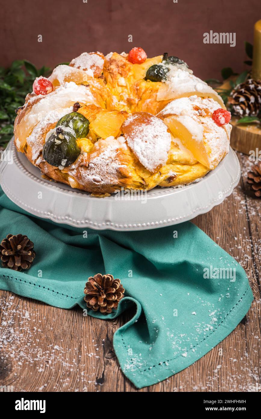 Bolo do Rei or King's Cake Stock Photo - Alamy