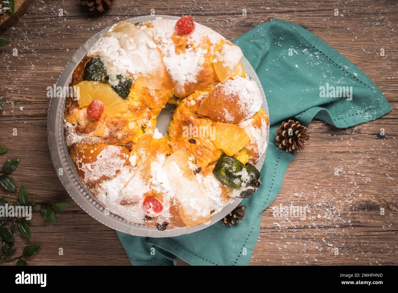 Bolo do Rei or King's Cake Stock Photo - Alamy
